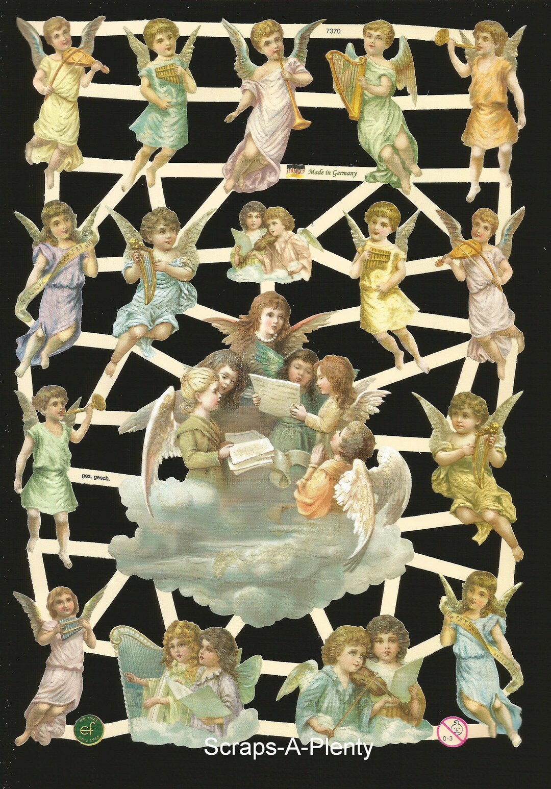 German Embossed Vintage Style Scrap Die Cut Relief - Christmas Easter ...