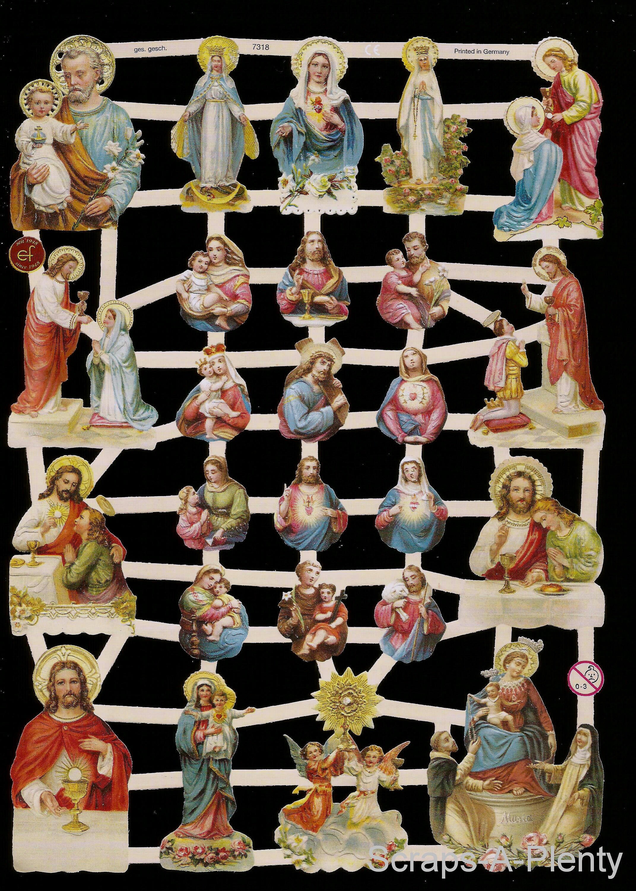 German Embossed Vintage Style Scrap Die Cut Relief - Christmas Easter ...