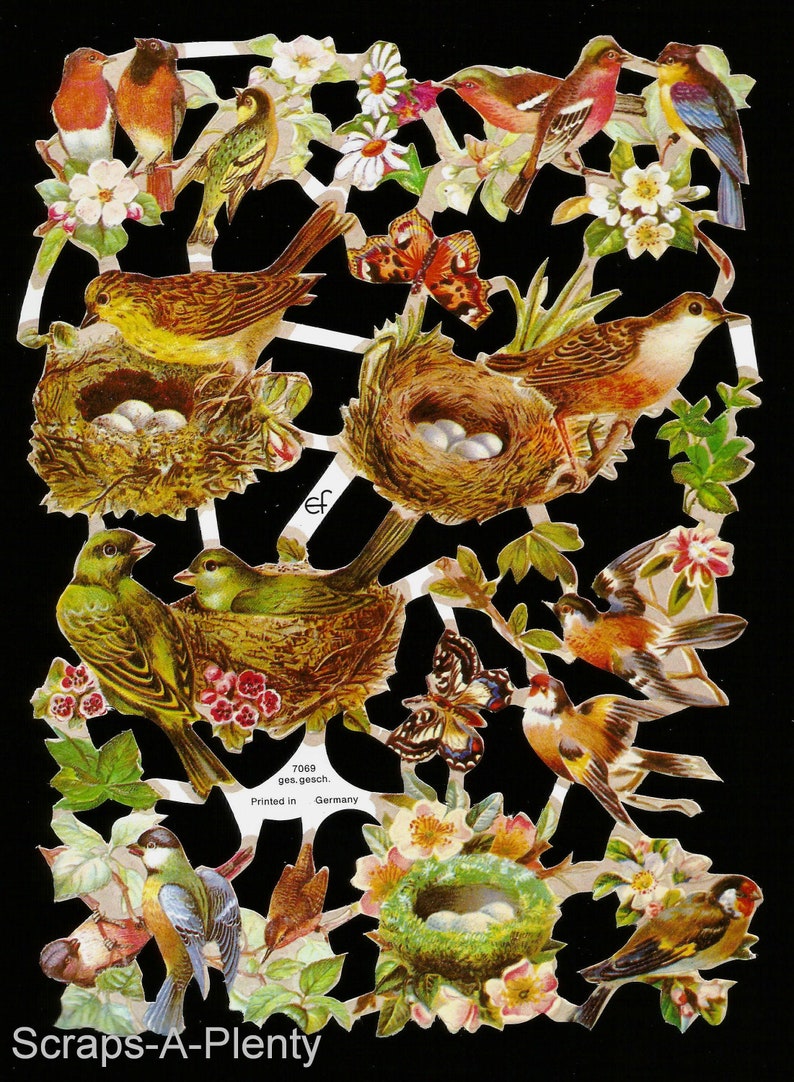 Craft Supplies & Tools Germany Paper Scraps Victorian Cats 7214 ...