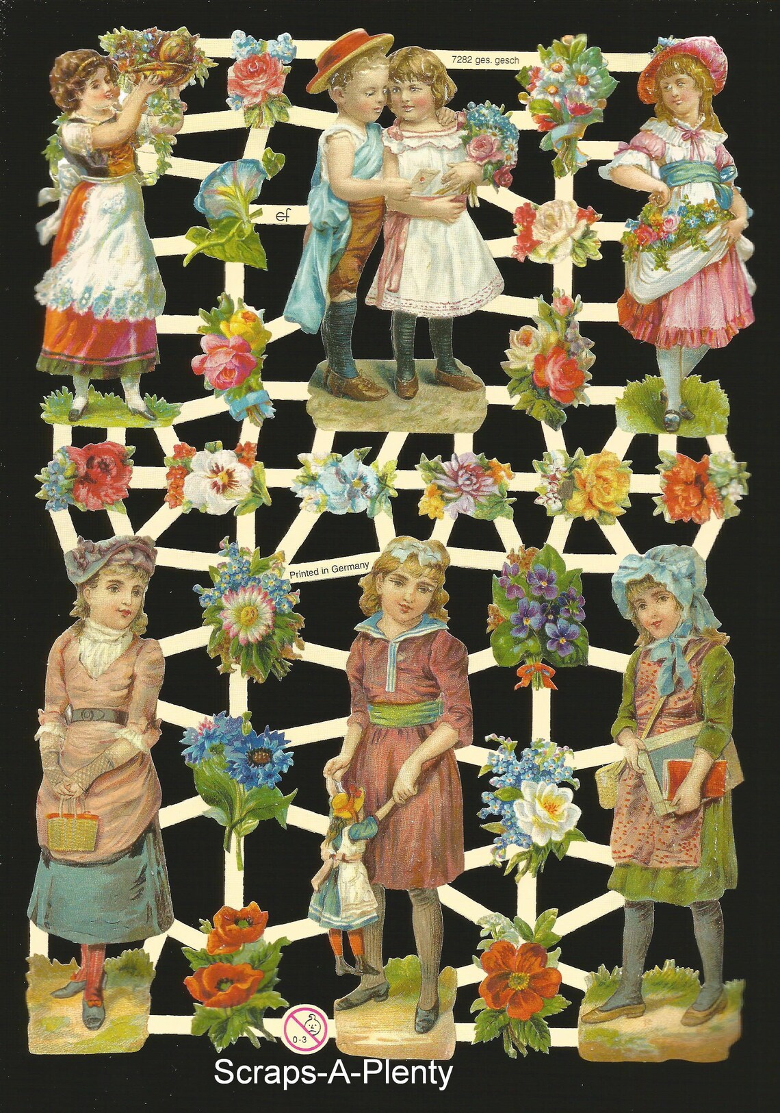 German Embossed Vintage Style Scrap Die Cut Relief Victorian - Etsy