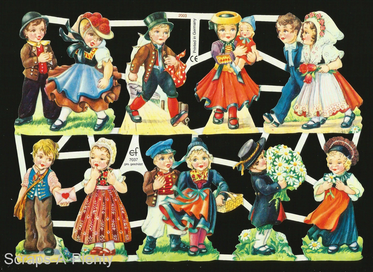 German Embossed Vintage Style Scrap Die Cut Relief Different - Etsy