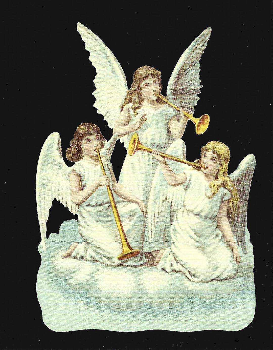 German Embossed Vintage Style Scrap Die Cut - Large Christmas / Easter ...