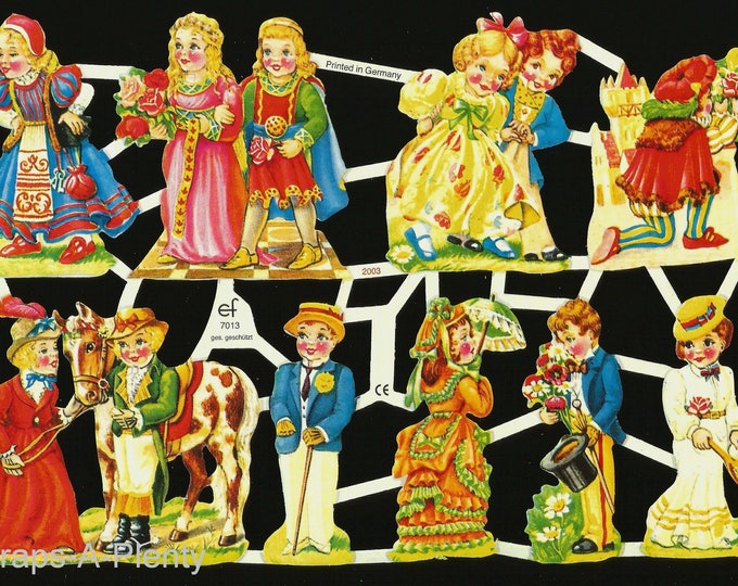 German Embossed Vintage Style Scrap Die Cut Colorful - Etsy