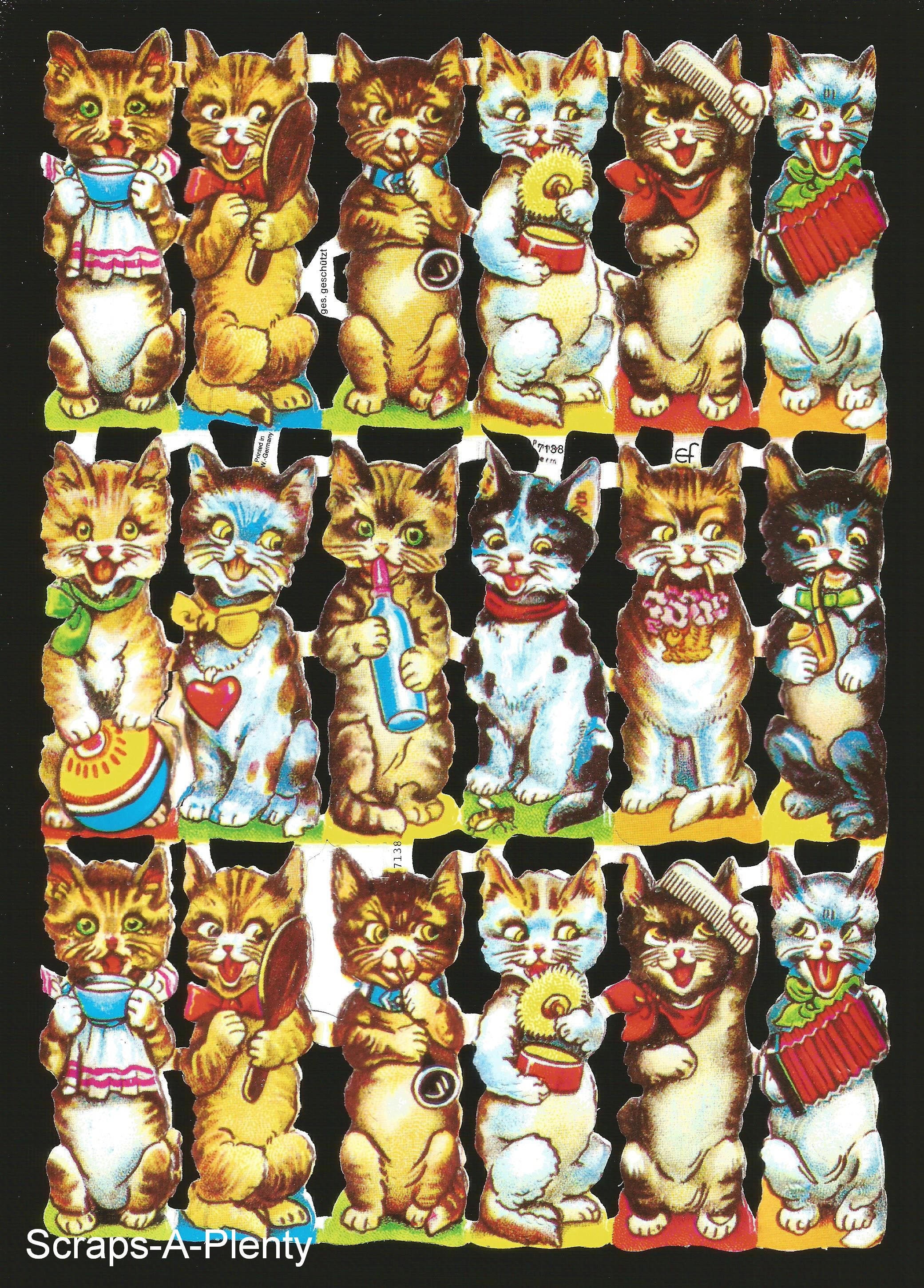 German Embossed Vintage Style Scrap Die Cut Relief Cartoon | Etsy