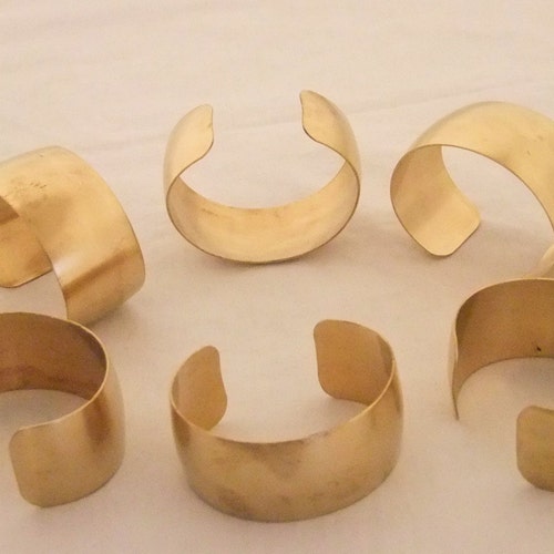 Set of 6 Brass Bracelet Cuff Blanks for Jewelry Making 1 Inch | Etsy