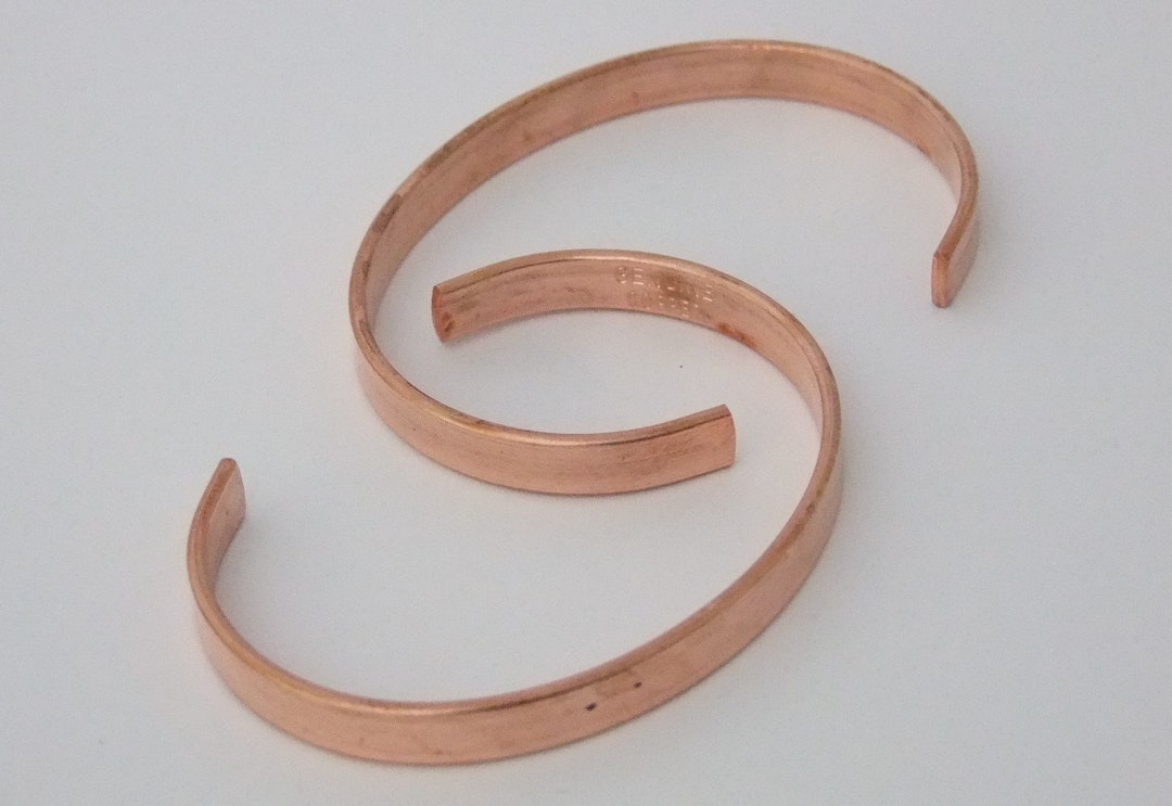 Genuine Copper Bracelet Cuff Blanks for Jewelry Making .25 Inch Pkg of ...