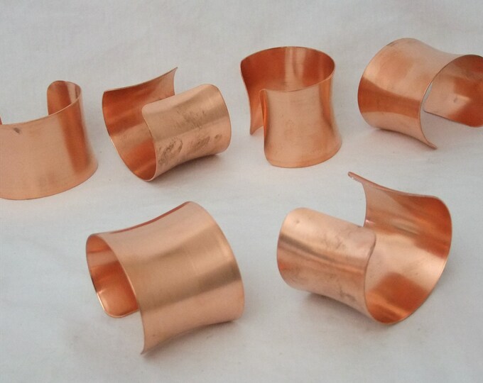 Pkg of 6 Concaved Genuine Copper Bracelet Cuff Blanks for Jewelry ...