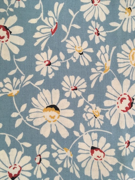 Blue Daisy Wee play Moda Sandy Klop Flowers American Jane | Etsy