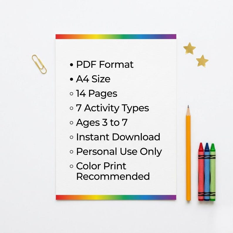 Kids Busy Binder Printable PDF | Cut Paste Maze Color by Number Dot to ...