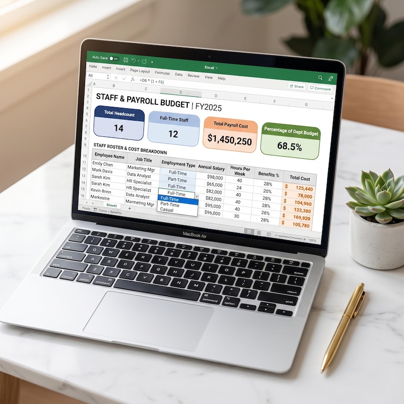 Ultimate Annual Budget Template Spreadsheet for Excel & Google Sheets ...