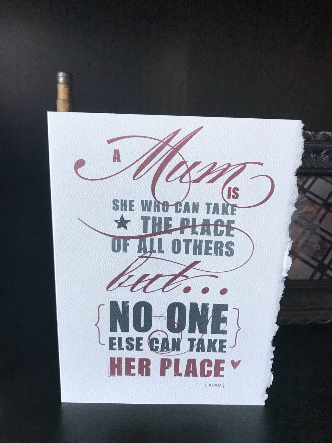 A Mum Can Take the Place, Mum, Happy Mother's Day [ Mom / Mum ] - Etsy