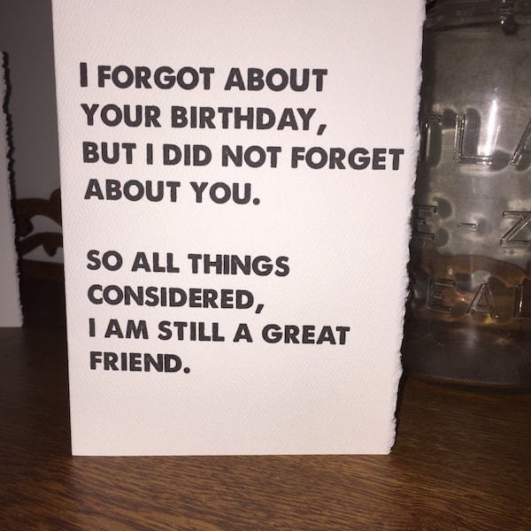 Forgot Birthday - Etsy