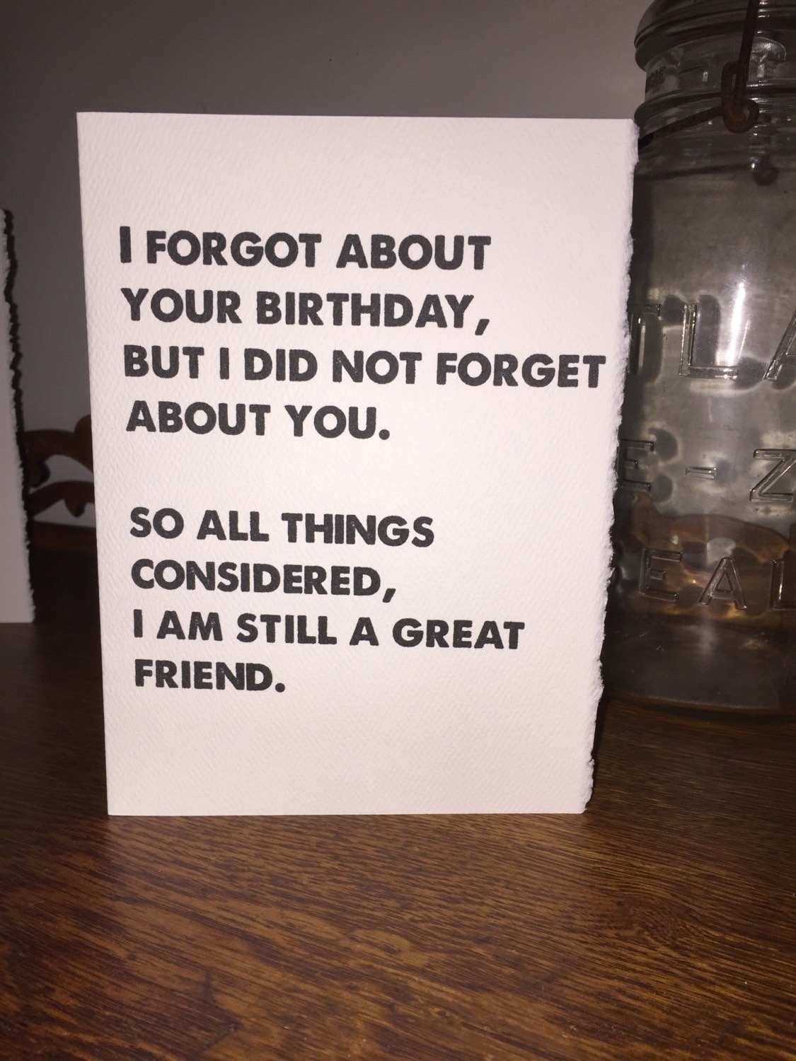 I Forgot Your Birthday [ Birthday Card ] - Etsy