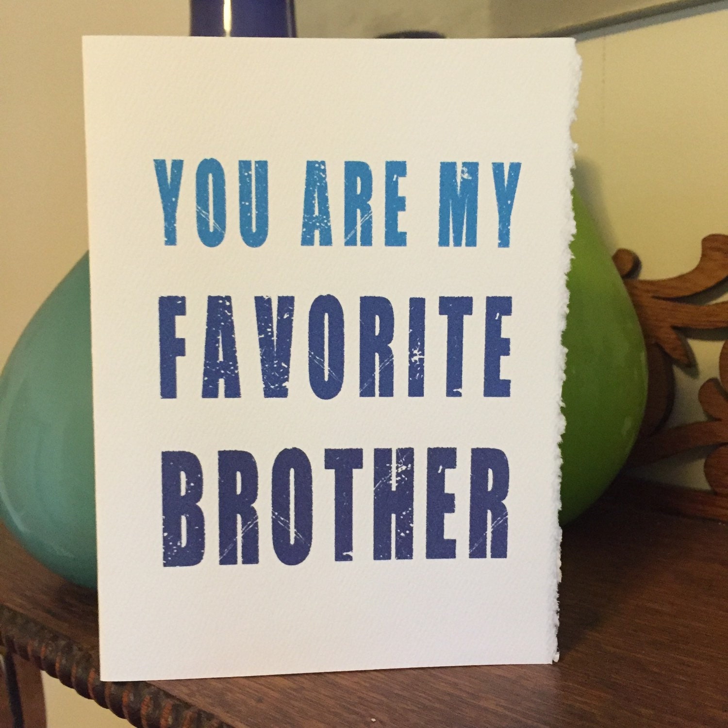 You Are My Favorite Brother [ Good Thoughts Card ] - Etsy