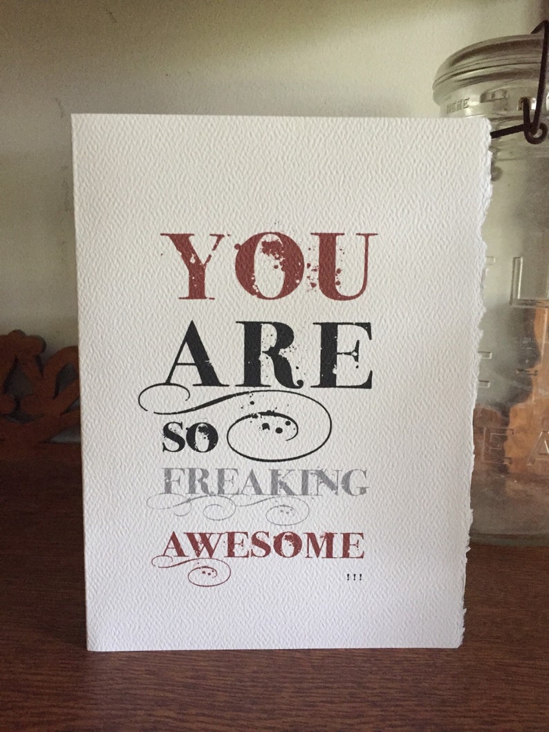 You Are so Freaking Awesome [ Good Thoughts Cards ] - Etsy