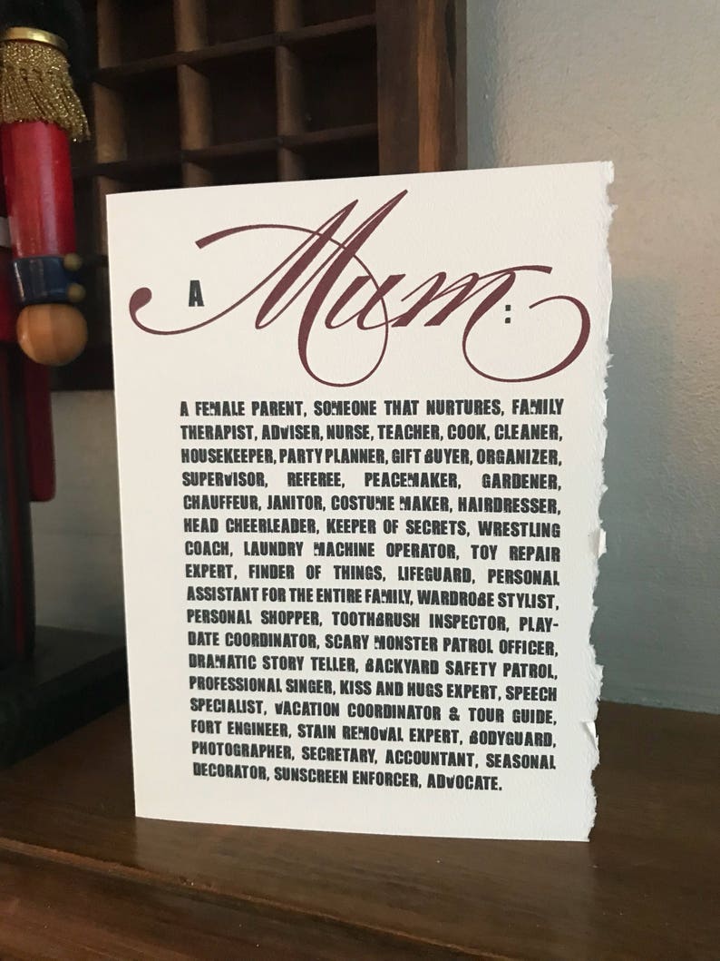 Many Titles of Mum Happy Mother's Day Mom / Mum - Etsy