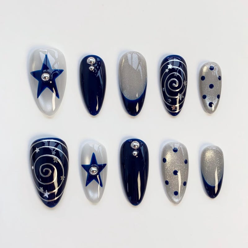 Cat Eye Polka Dot Nail - Etsy