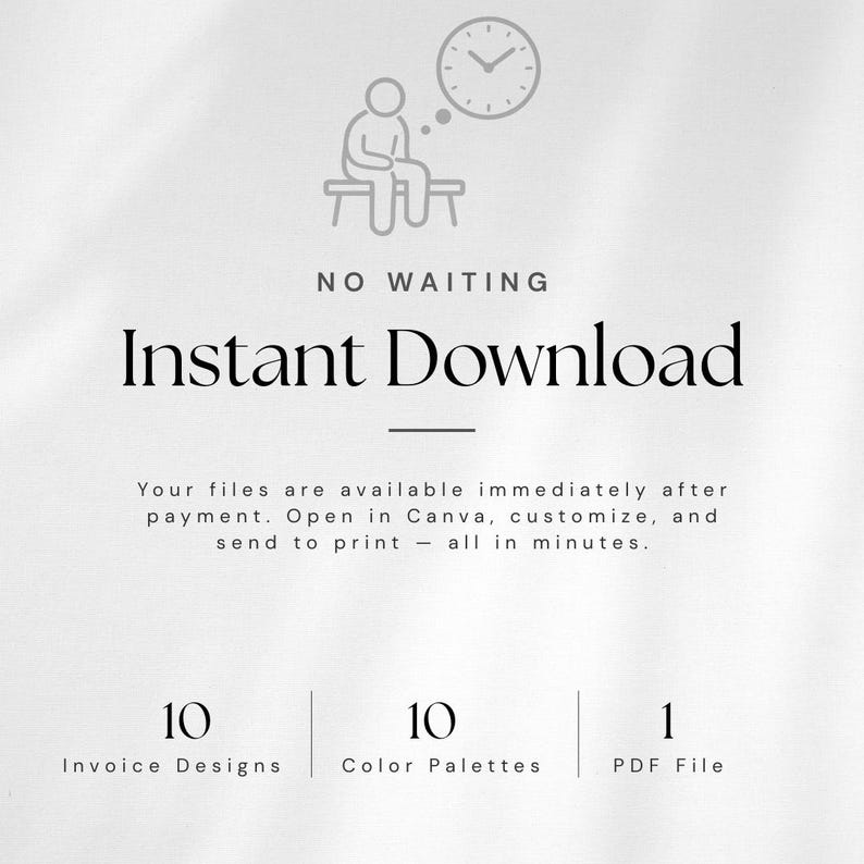 Canva Invoice Templates Bundle | Editable Small Business & Freelancer ...