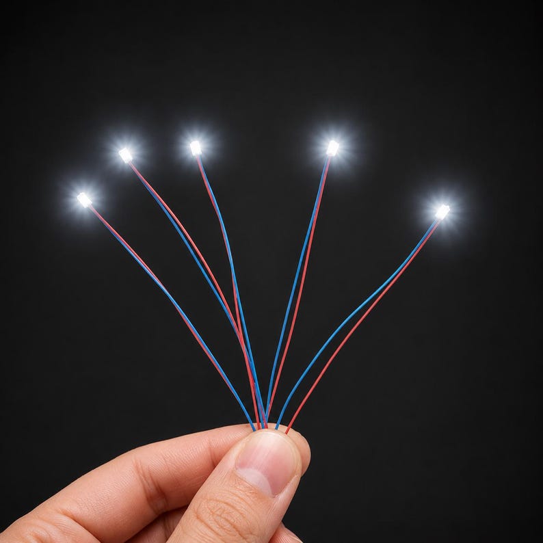 20PCS 0805 Pre-wired Micro LED Lights for Diorama Railway Dollhouse ...