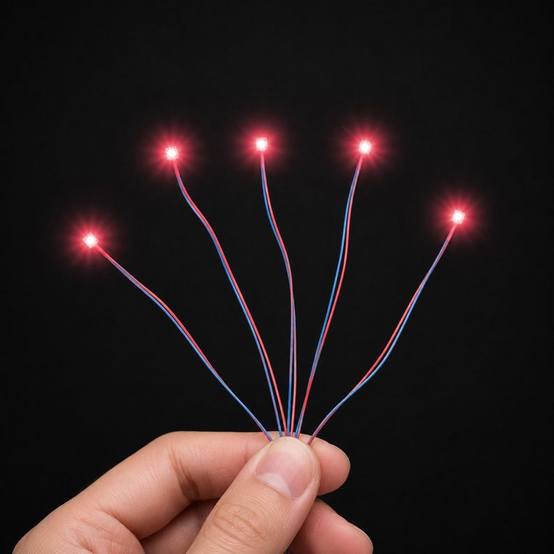 20PCS 0805 Pre-wired Micro LED Lights for Diorama Railway Dollhouse ...