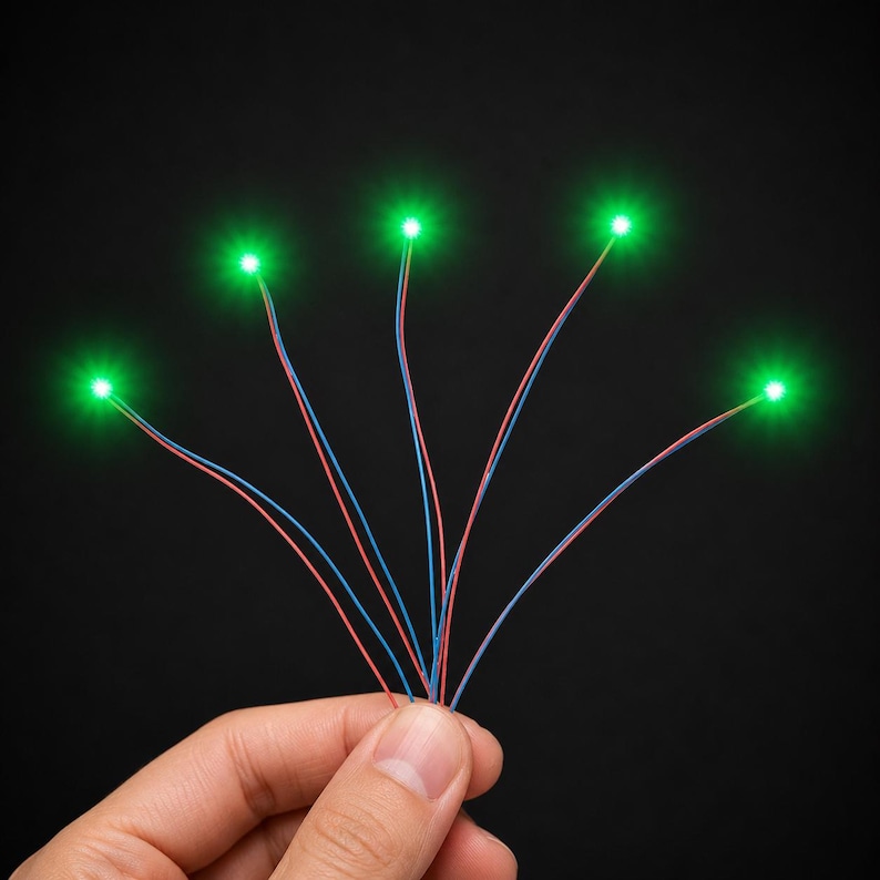 20PCS 0805 Pre-wired Micro LED Lights for Diorama Railway Dollhouse ...