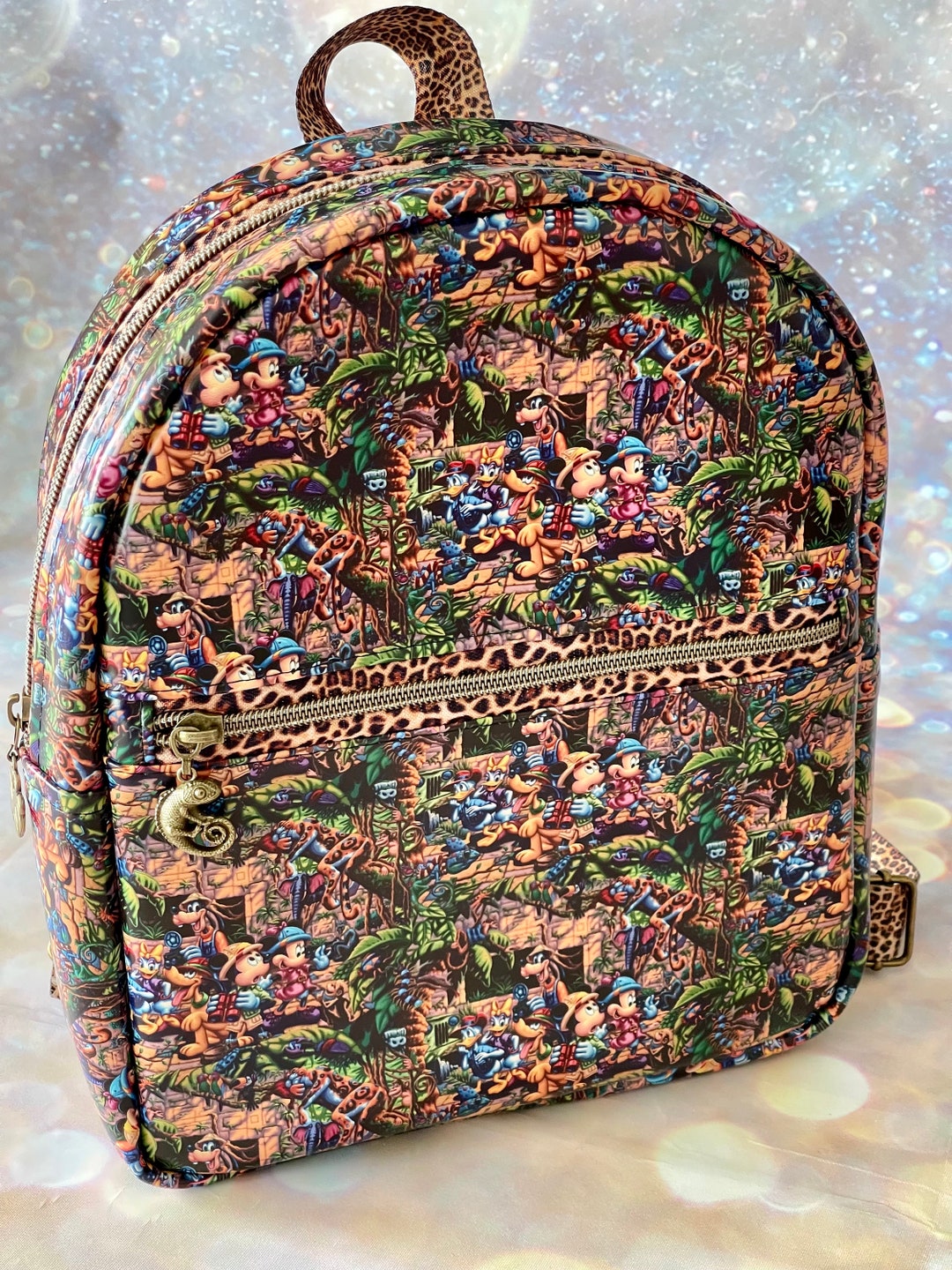 Jungle Mickey Animal Kingdom Handmade Backpack. Mini Backpack - Etsy