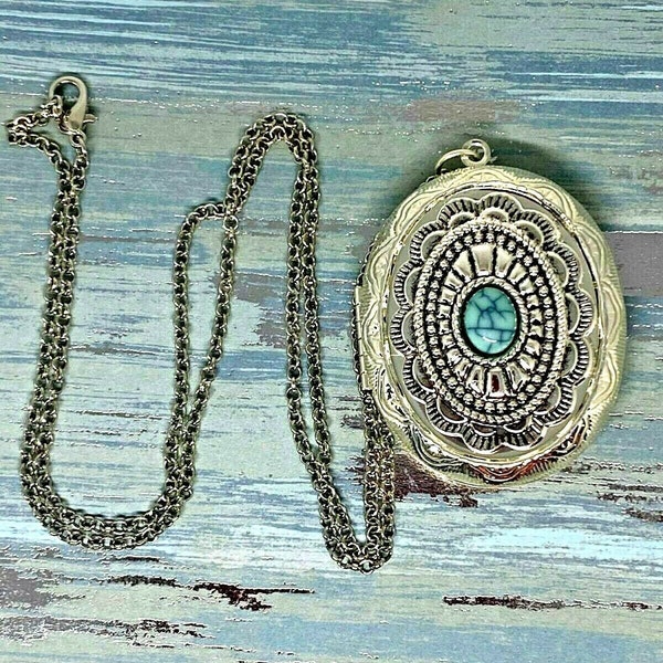 Turquoise Lockets - Etsy