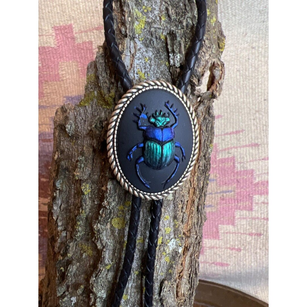 Beetle GOTHIC Bolo TIE Lariat Bug Good Luck Protector Egyptian ...