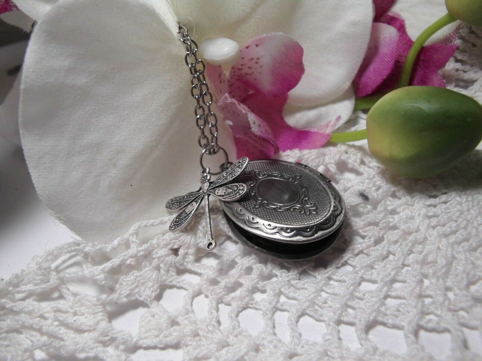 Memorial Dragonfly Locket Urn Spirit Necklace Keepsake for | Etsy