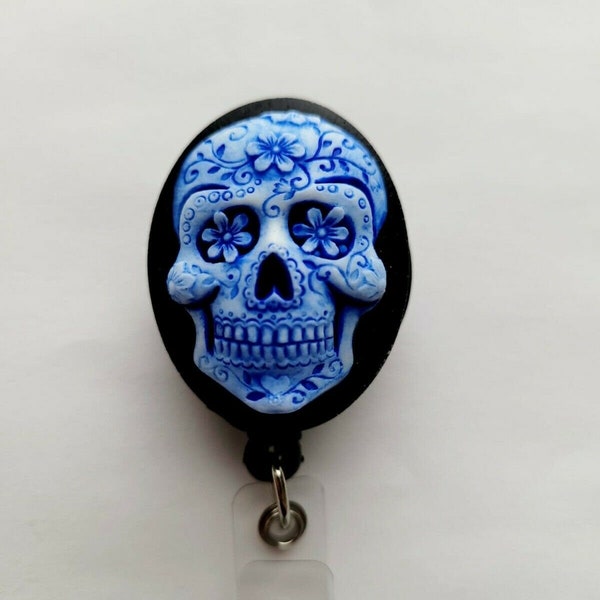 Blue Sugar Skull - Etsy