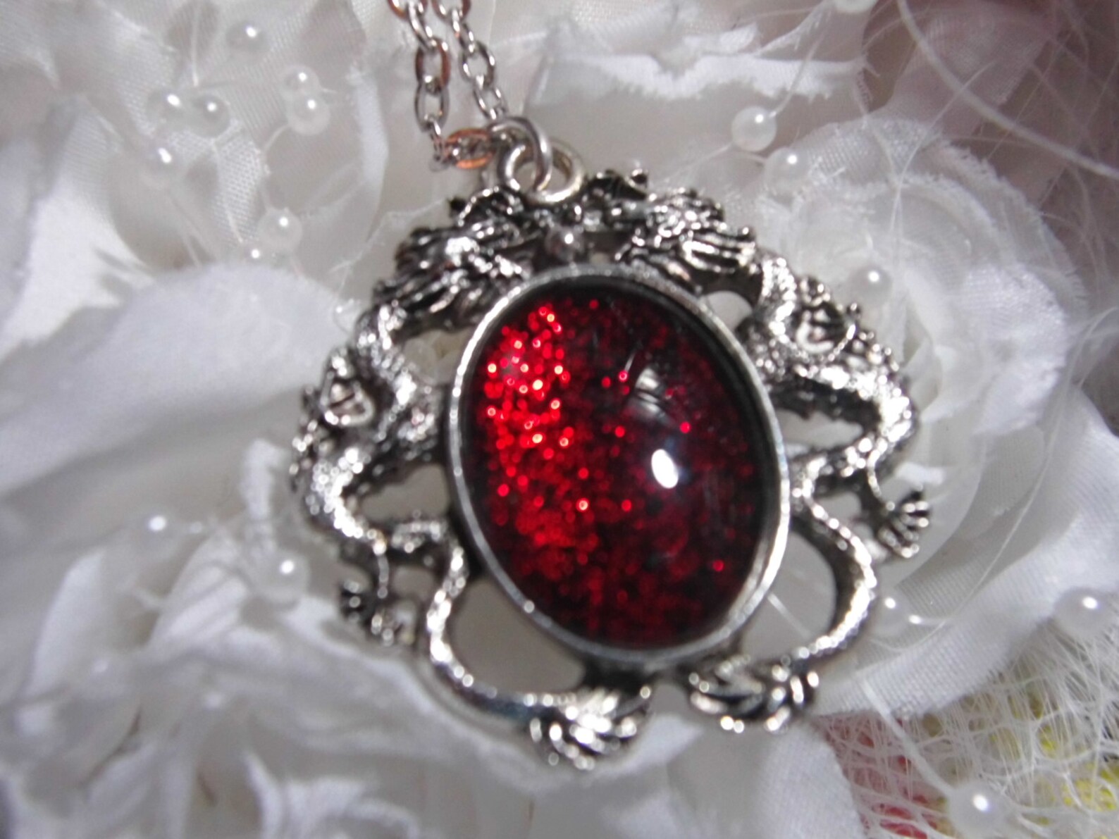 HAND PAINTED Ruby Red Dragon Setting Mexican Dragon Fire Opal | Etsy