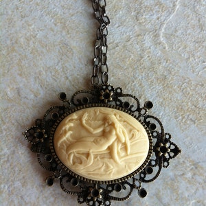 Kawaii Mermaid Nautical Sea Cameo Wedding Cameo Necklace Pendant ...