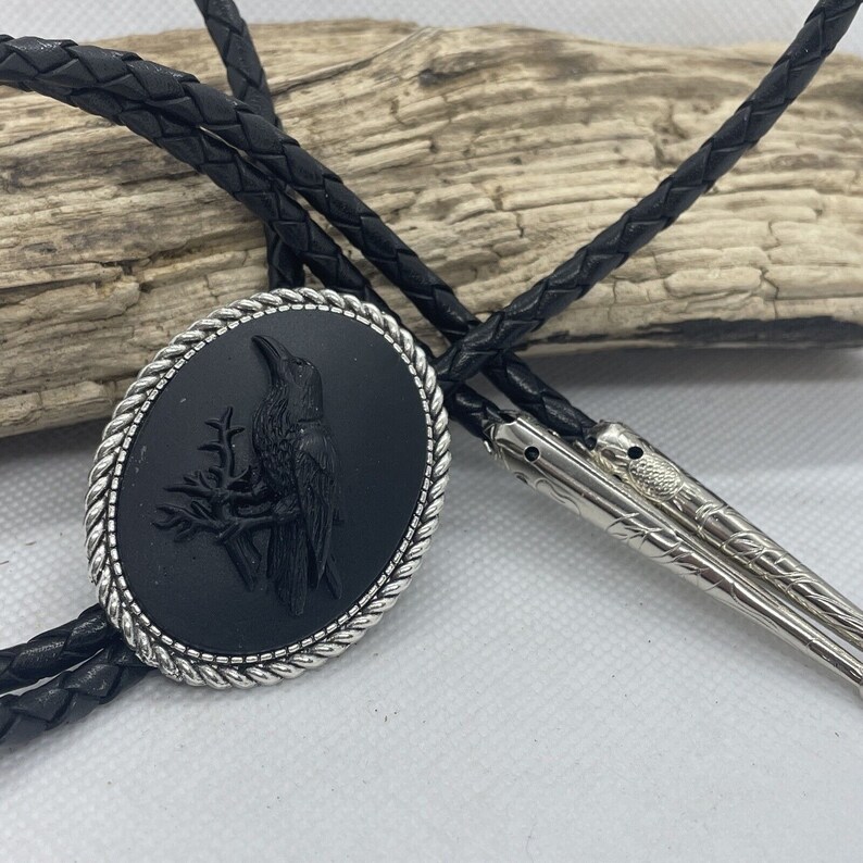 Steampunk Gothic Raven Black Crow Bolo Lariat Tie Y Necklace ...