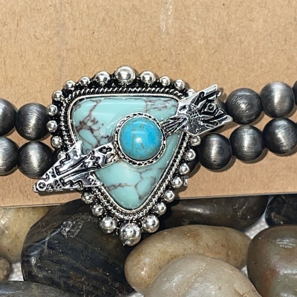 Turquoise Concho Necklace - Etsy