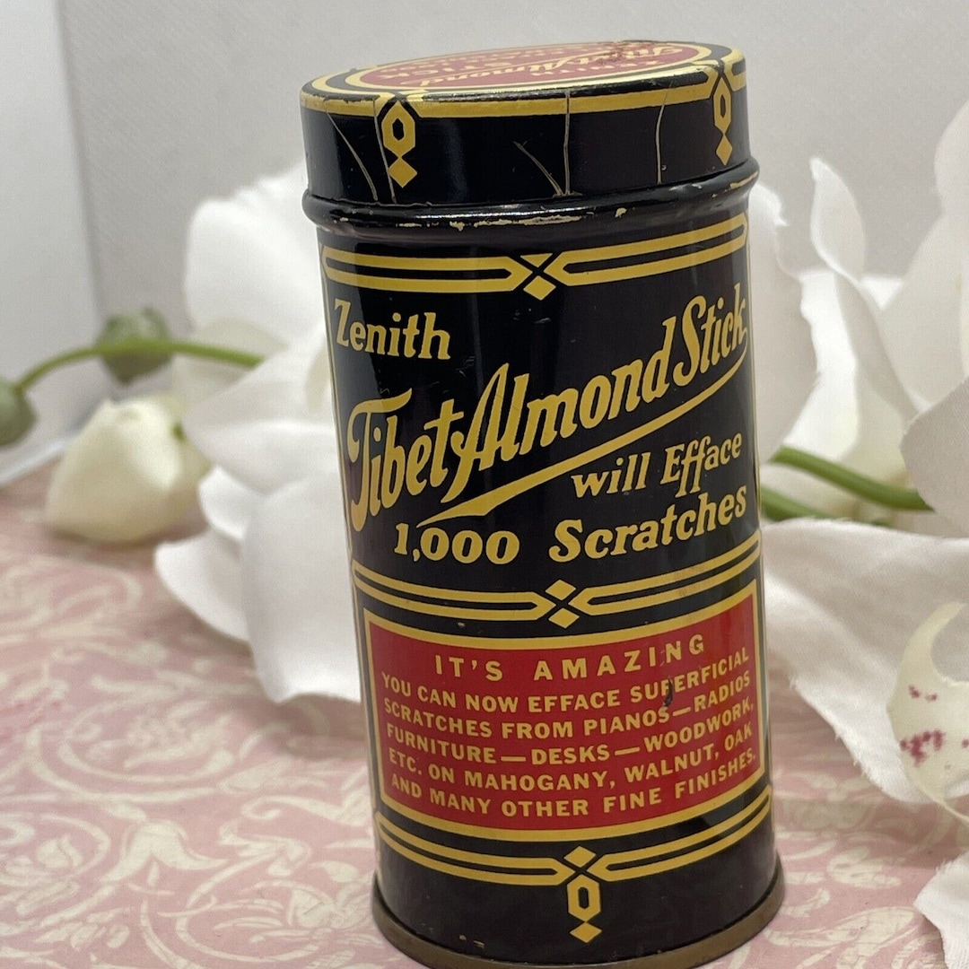 Vintage Zenith Tibet Almond Stick Tin Can 1950'S ANTIQUE Scratch ...