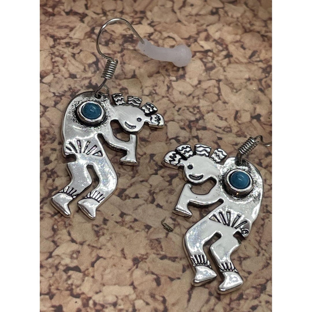 Silver Native American Style Kokopelli Fertility Dancer Flute Music ...