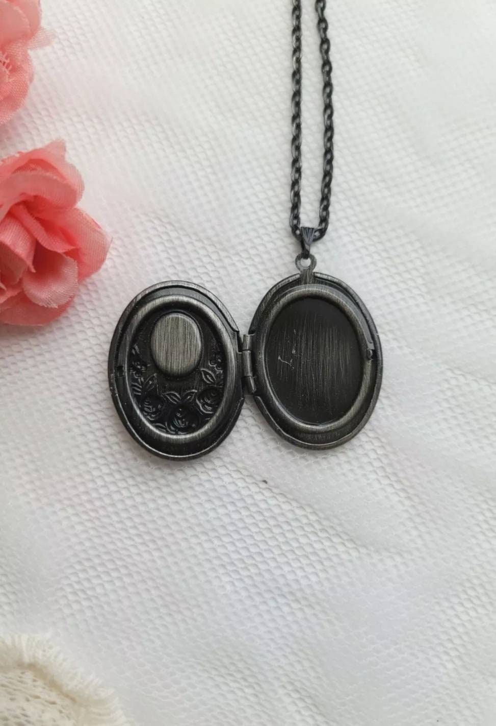 Raven Crow Bird Goth Locket Necklace Memory Gunmetal PHOTO | Etsy