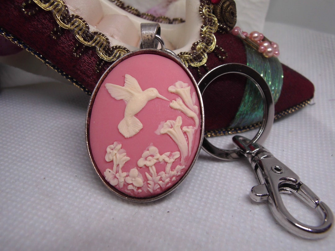 Hummingbird Trumpet Blue Purple Black Key Keychain Holder Keyring Key ...