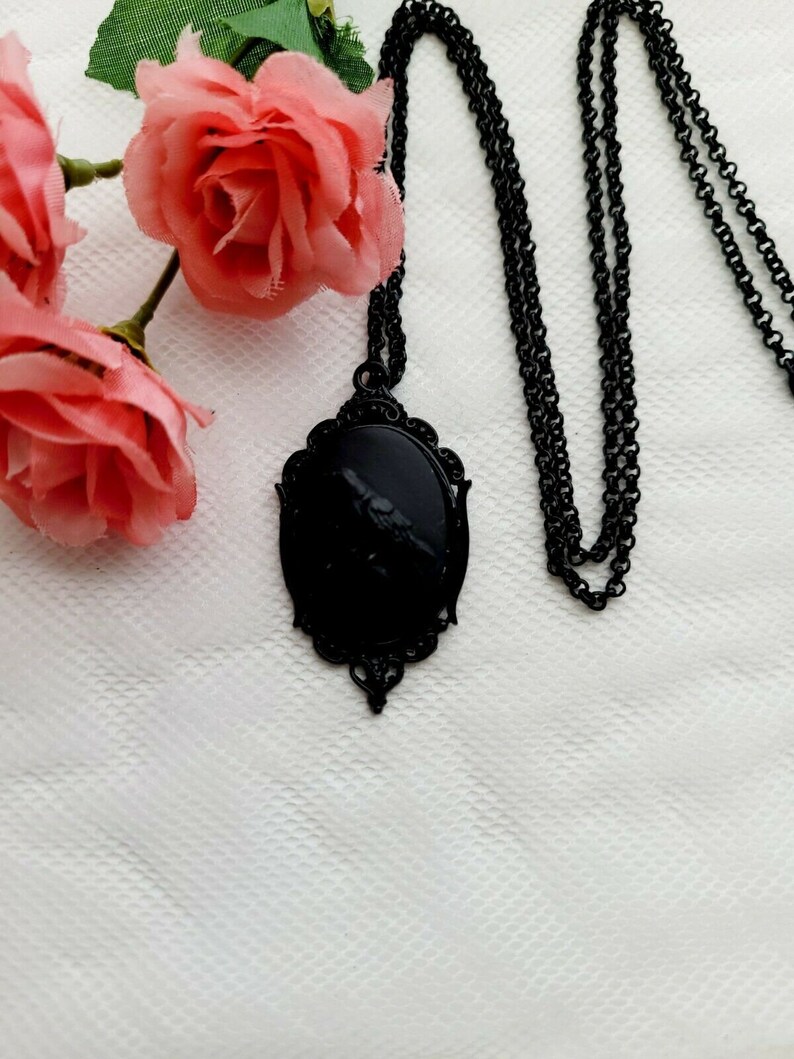 Black Crow Raven Bird Goth Witch Craft Pagan Antique Necklace - Etsy