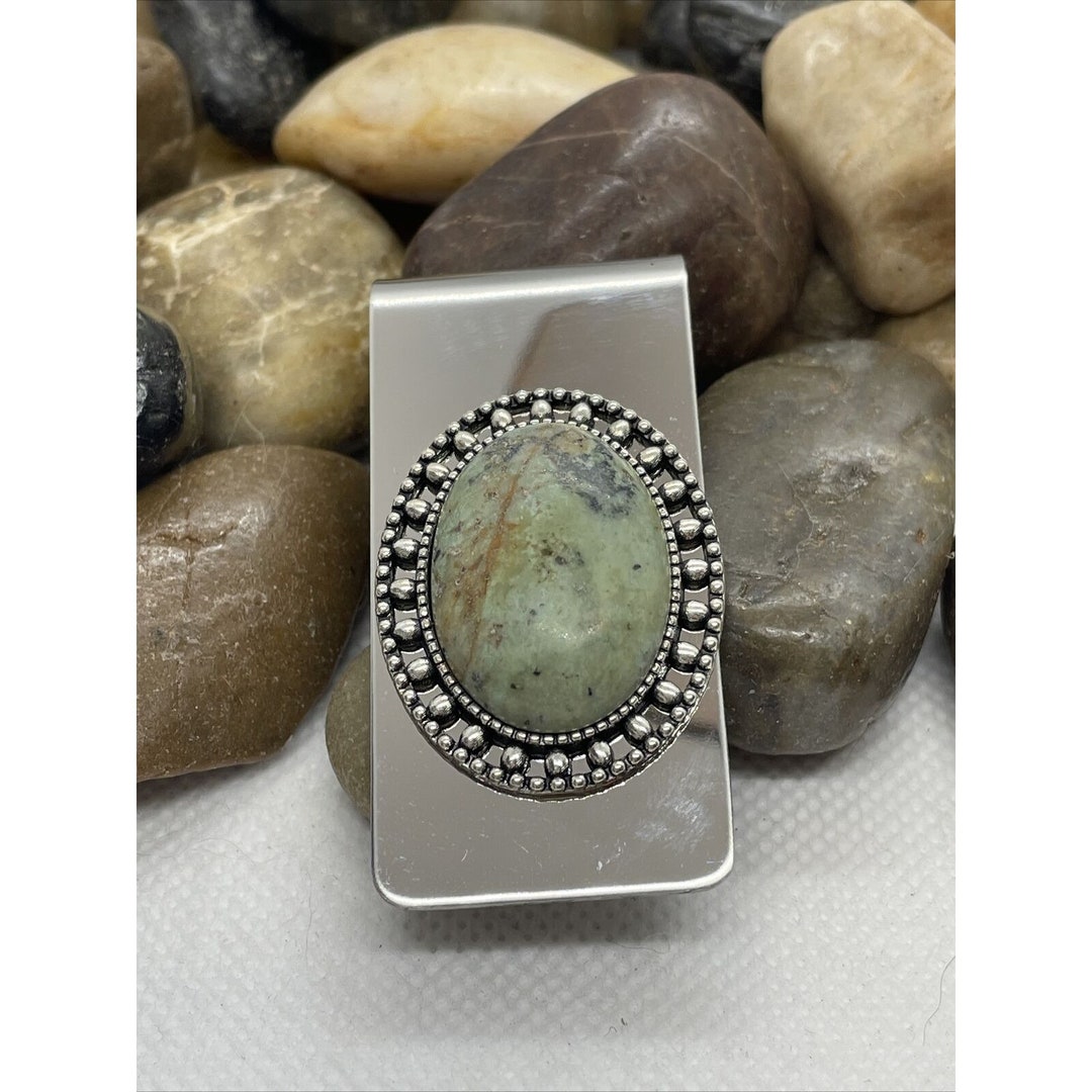 TURQUOISE Western Money Clip Stainless Steel UNIQUE Quality Wedding ...