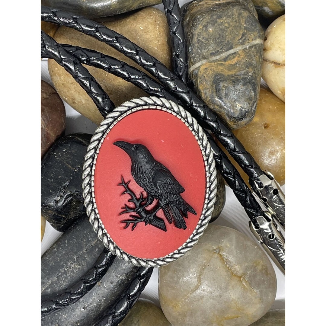 Steampunk Gothic Raven Black Crow Xmas Bolo Lariat Tie Y Necklace ...