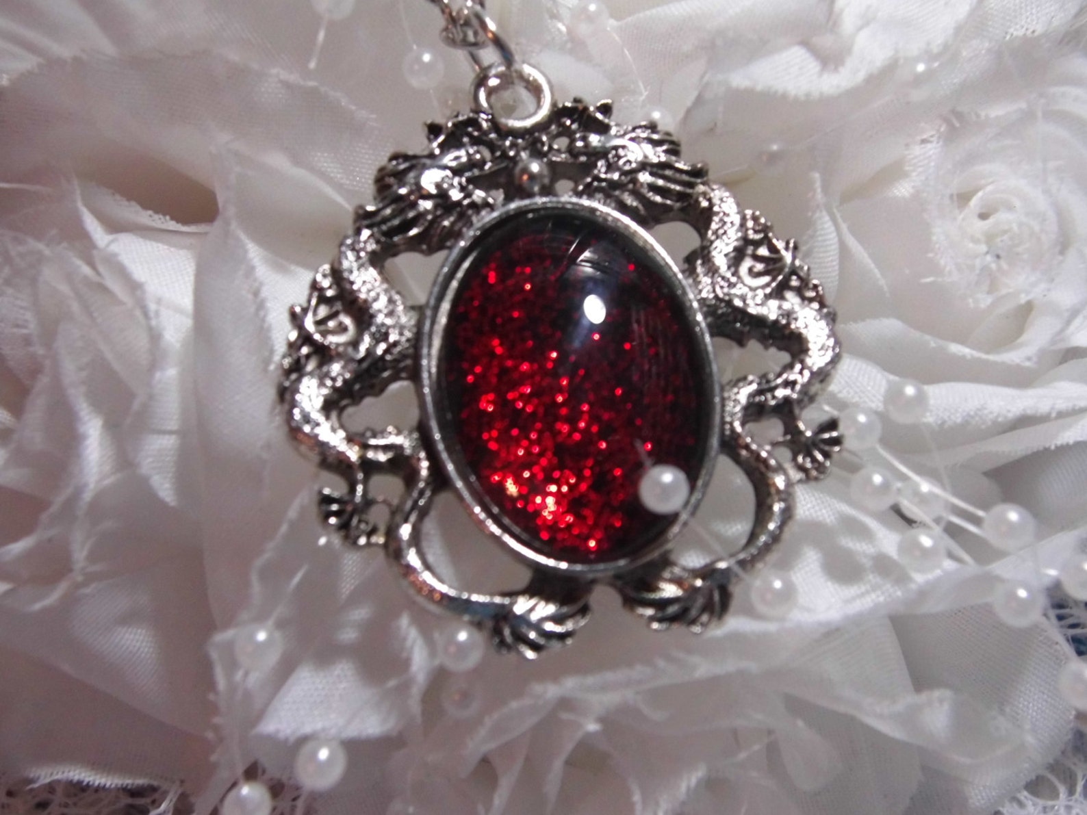 HAND PAINTED Ruby Red Dragon Setting Mexican Dragon Fire Opal | Etsy