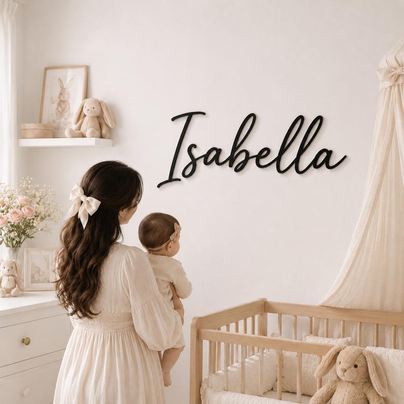 Custom Word Lettering Wall Art, Personalized Metal Name Sign, Custom ...