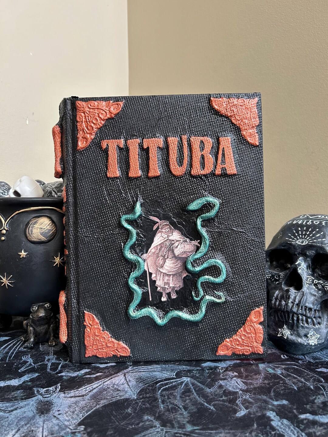 Faux Antique Grimoire Prop Spell Book Tituba Salem Witch - Etsy