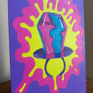 Original Acrylic Painting on 9x12 Canvas Panel Pop Art Candy Ring Pop ...