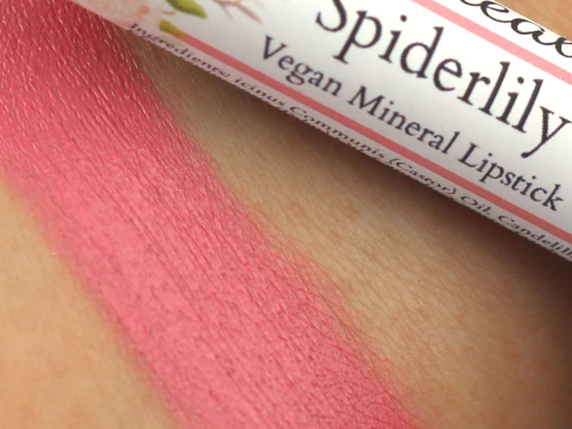 Vegan Lipstick spiderlily Salmon Peachy Pink | Etsy