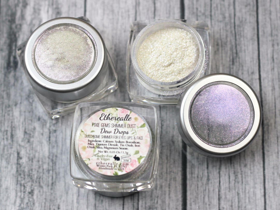 Pixie Gems Holographic Shimmer Dust Sample - "dew Drops" - All Natural ...