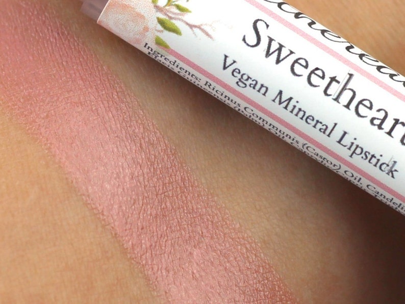 Natural Pink Lipstick - "sweetheart" Vegan Pearly Rose Pink - Etsy