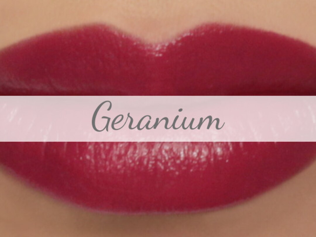 Vegan Lipstick Sample - "geranium" Raspberry Pink Natural Mineral ...