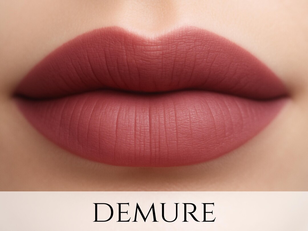 Vegan Matte Lipstick Sample - "demure" Deep Nude Pink Natural Lipstick ...